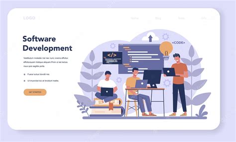 Premium Vector Software Web Banner Or Landing Page Idea Of Programming And Coding System