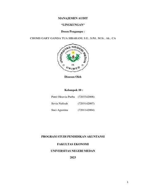 Mata Kuliah Audit Manajemen Program Audit Lingkungan Pdf