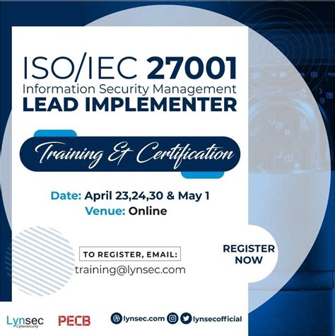 Lynsec Cybersecurity Limited On Linkedin Informationsecurity Iso27001 Certification