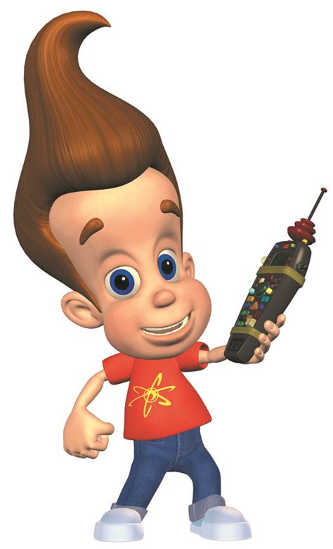 Jimmy Neutron With His Invention Remote Iconic Nickelodeon Character