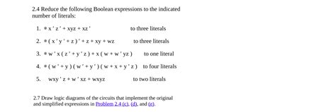 solved just need help in 2 7 ﻿ 2 4 ﻿reduce the following