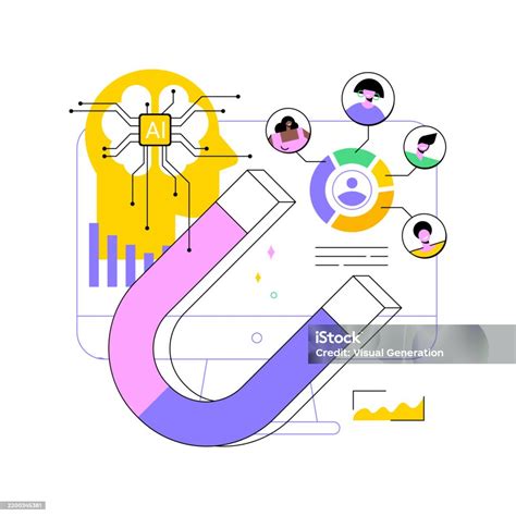 Aipowered Customer Segmentation Abstract Concept Vector Illustration Stock Illustration