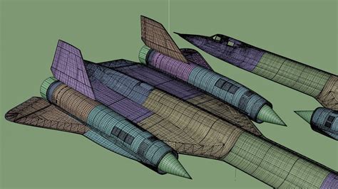 3d Lockheed Sr 71 Blackbird Exterior Turbosquid 2108295