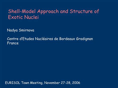 Ppt Shell Model Approach For Exotic Nuclei Structure Powerpoint