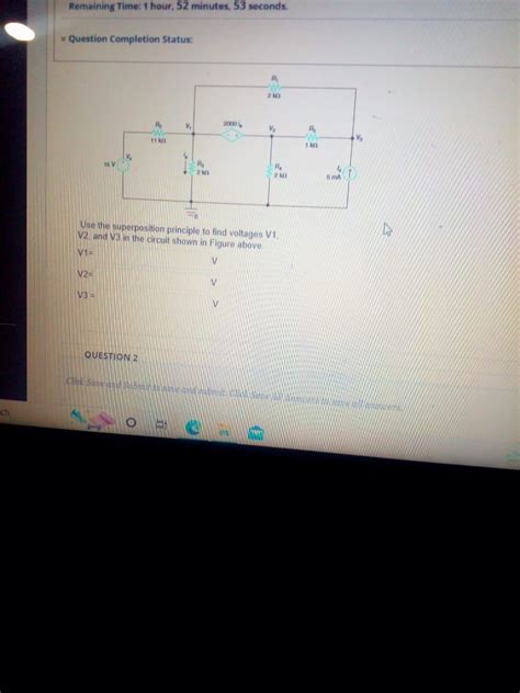 solved use me superposition principle to find voltages v1