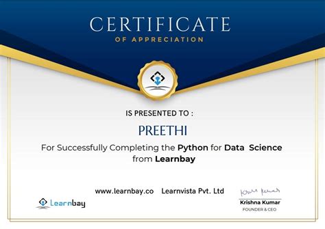 Preethi Krishnan On Linkedin I Am Happy To Share That I Have Successfully Completed Python For