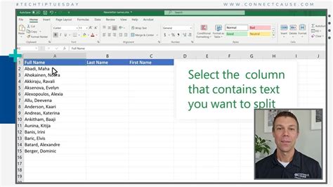 Tech Tip Split Your Data In Microsoft Excel YouTube