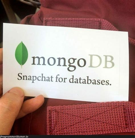 What Is MongoDB ProgrammerHumor Io