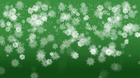 Christmas Snow Flakes Effect On Green Background Stock Video Video Of Magic Snowfall 297569021