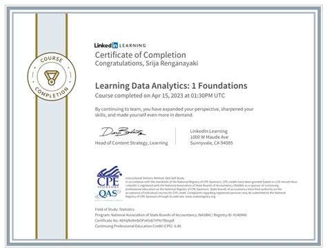 Just Finished The Course “learning Data Analytics 1 Foundations
