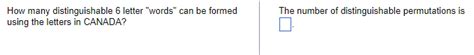 Solved How Many Distinguishable 6 Letter Words Can Be
