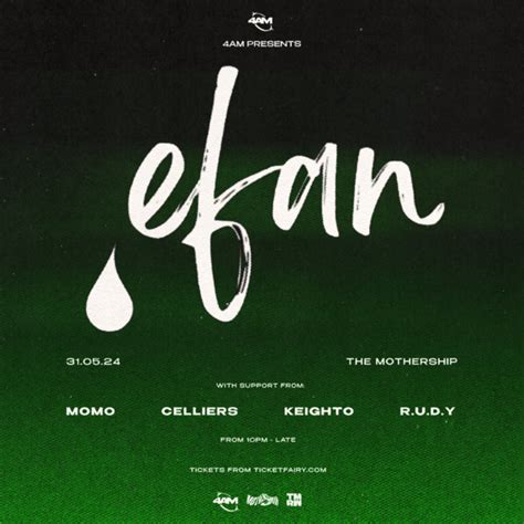 4am Presents Efan Uk Aucklands Tickets Auckland The