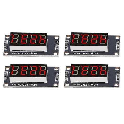 4 sets digital tube display module led 4 digit 7 segment 0 36in tm1637 drive chip red mra110b