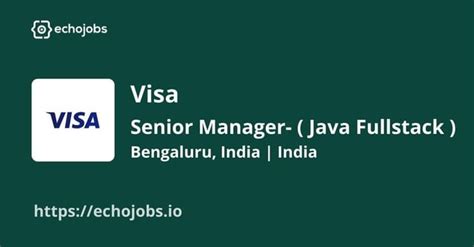 Hiring Senior Manager Java Fullstack India Bengaluru India