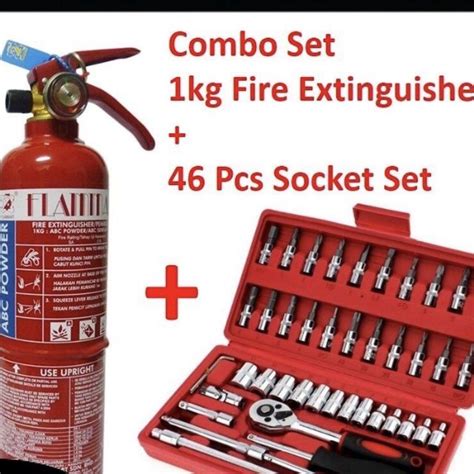 Flammard Abc Dry Powder Fire Extinguisher Ready Stock Combo Set