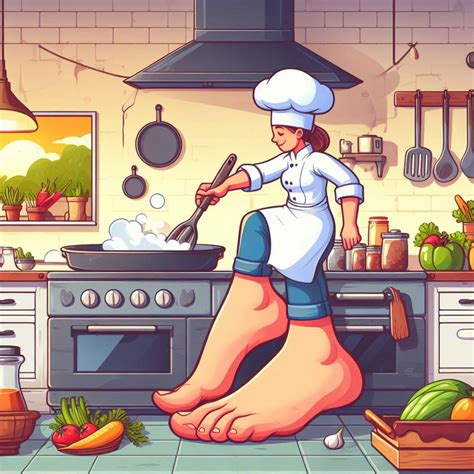 Chef Woman Big Feet 1 Ai By Katitatiwa On Deviantart