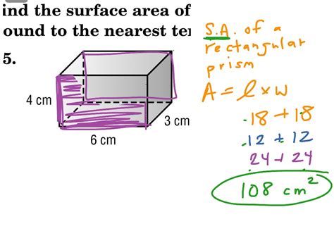 Surface Area Of A Rectangular Prism Math Geometry Showme