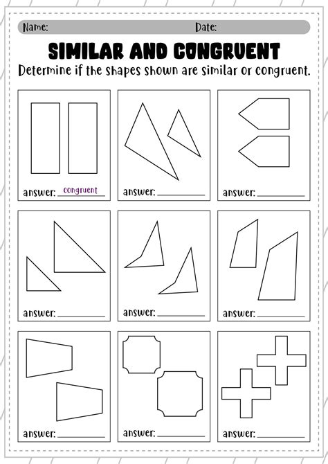 Congruent Worksheet Worksheet24