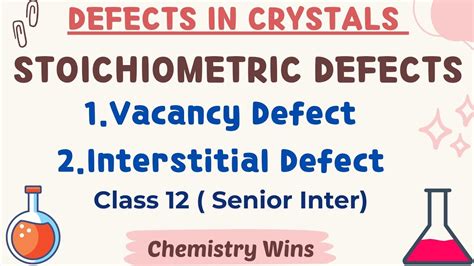 Crystal Defects Stoichiometric Defects Vacancy And Interstitial