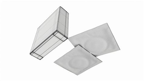 Condom Small Box With Individual Packages Pbr 3d Model