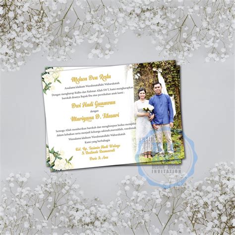 Jual Design By Request Kartu Ucapan Aqiqah Kelahiran Tasyakuran Pernikahan Peringatan