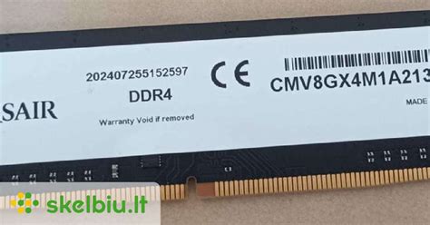RAM Corsair Value Select 8gb 1x8gb 2133mhz Skelbiu Lt