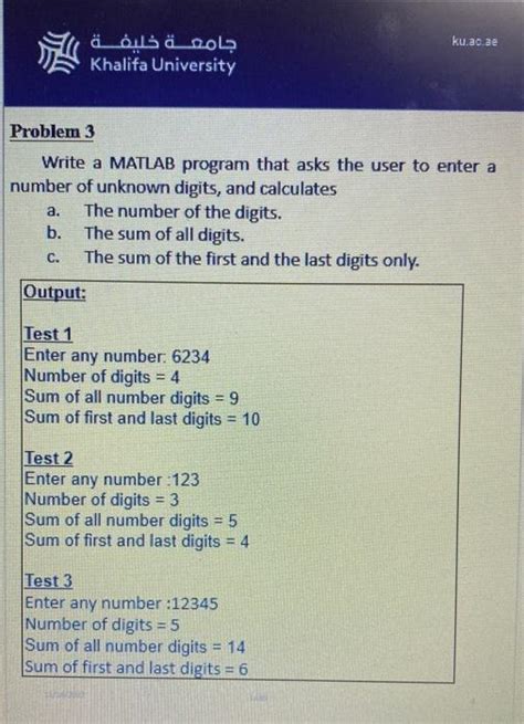 Solved Problem Write A MATLAB Program That Asks The User Chegg