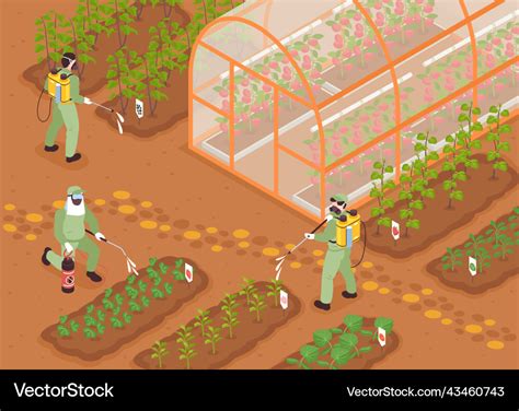 Isometric Farm Pest Control Royalty Free Vector Image