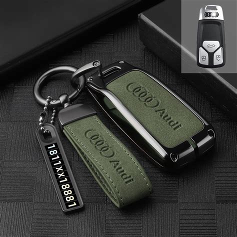 เคสรีโมตกุญแจรถยนต์ โลหะผสมสังกะสี สําหรับ Audi A1 A3 A4 B9 A5 A6 C7 Q3