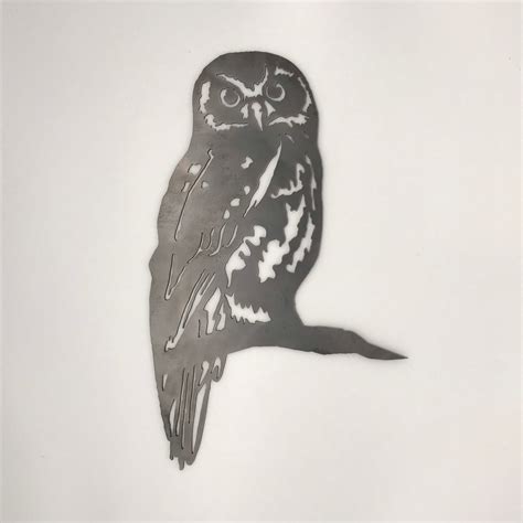 Owl Steel Metal Art Metal Decor Steel Wall Decor Metal Sign