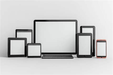 Multiple Responsive Screen And Mobile Devices Mockup Created With Generative Ai Premium Ai