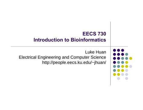 Pdf Eecs 730 Introduction To Bioinformatics Dokumentips