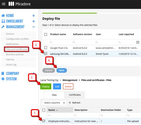 how to deploy files goto resolve mdm