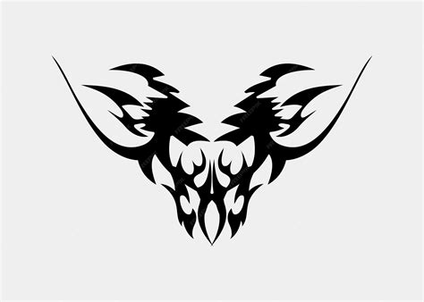 Tribal Dragon Head Tattoo
