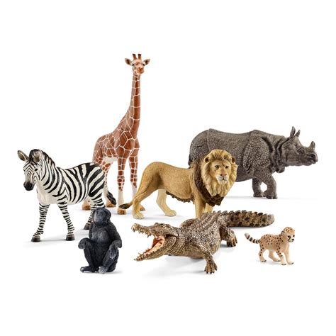 Schleich Animals Wild Life Safari Animals Figures 7 Piece
