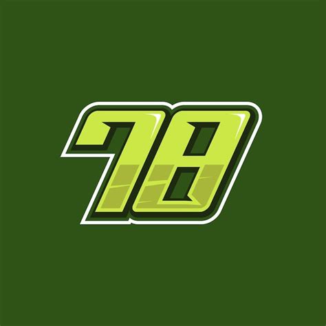 Premium Vector Racing Number 78 Logo Design Vector