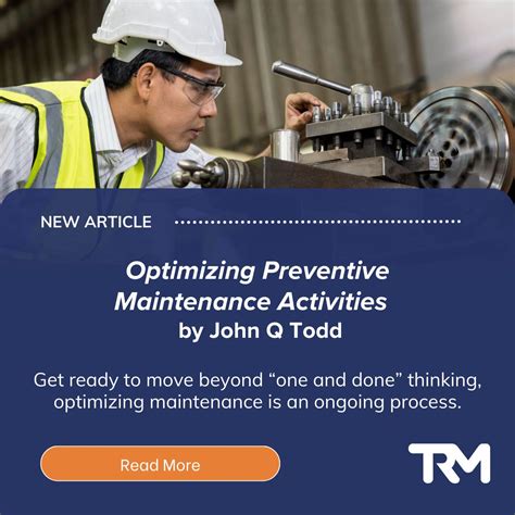 Preventivemaintenance Assetmanagement Optimization Trm Maintenancestrategy Total Resource
