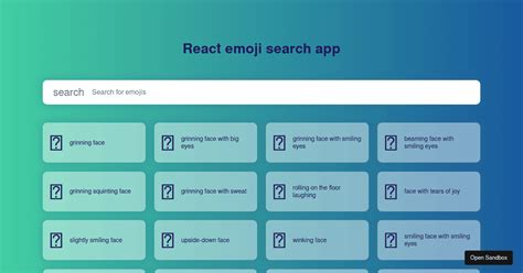 React Emoji Search App Codesandbox