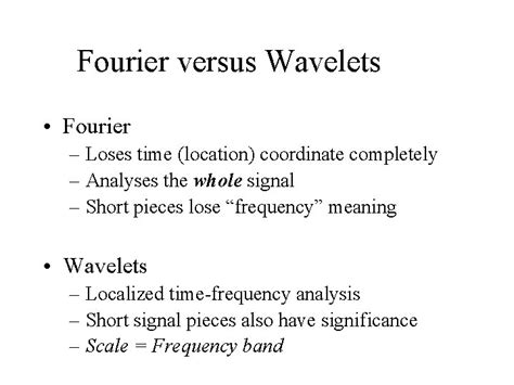 MultiResolution Analysis MRA FFT Vs Wavelet FFT Basis