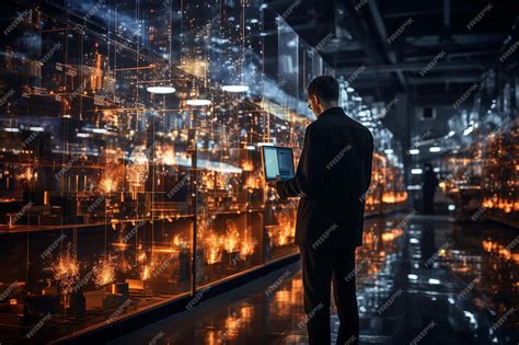 Premium Ai Image Iot Smart Factory In Industry 40 Concept