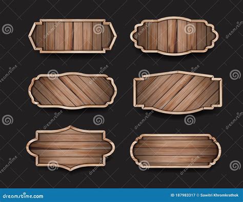 Hanging Wood Signs Blank Antique Wooden Sign Boards Retro Cartoon