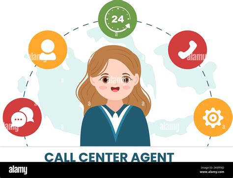 Call Center Agent Of Customer Service Or Hotline Operator With Headsets