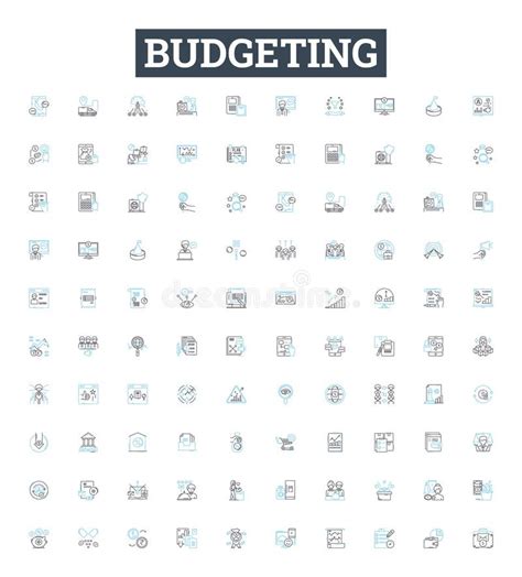 Budgeting Vector Line Icons Set Budgeting Plan Finance Money Saving Cost Income
