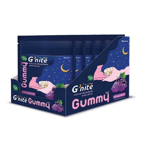 Handy Herb จี ไนท์กัมมี่ กลิ่นองุ่นเคียวโฮ บรรจุ 6 ซอง 4 ชิ้น ซอง Allonline