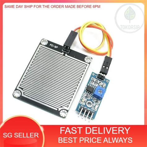 3v 5v Rain Sensor Module Rainwater Rain Sensor Module Lm393 Comparator Shopee Singapore