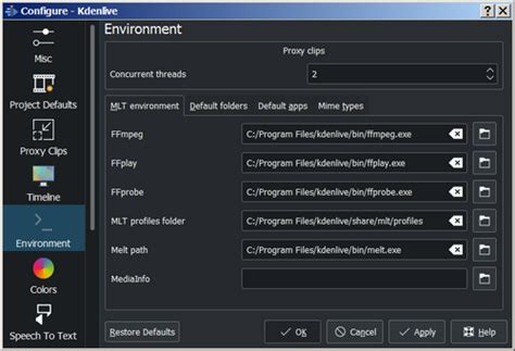 Kdenlivemanualsettings Menuconfigure Kdenlive Kde Userbase Wiki