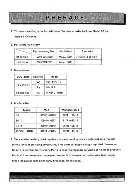 Yanmar Excavator B6 Service Manual Electrical Wiring Diagrams Parts Catalog Download Free