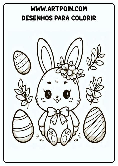 Coelhinho Da Páscoa Desenho Infantil Para Colorir Png