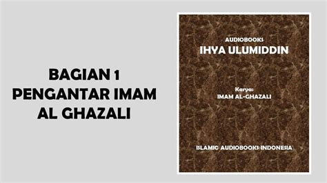 Audiobooks Indonesia Ihya Ulumuddin Bagian 1 Youtube