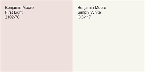 Benjamin Moore First Light Vs Benjamin Moore Simply White Comparison